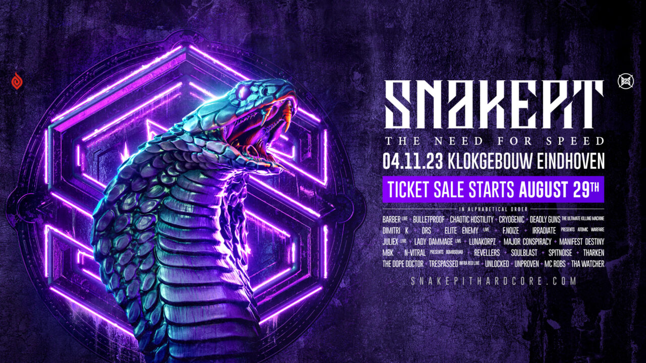 This is the full line-up for Snakepit 2023! - Masters of Hardcore