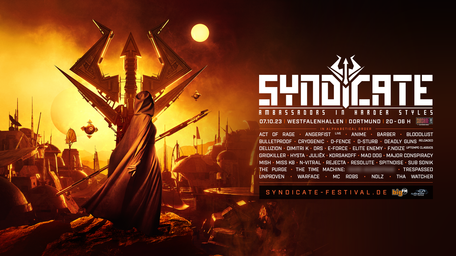 This is the full line-up for SYNDICATE 2023! - Masters of Hardcore
