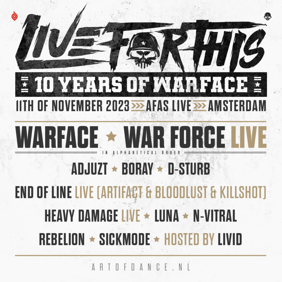 This is the Live For This: 10 Years of Warface Line-up! - Masters of Hardcore