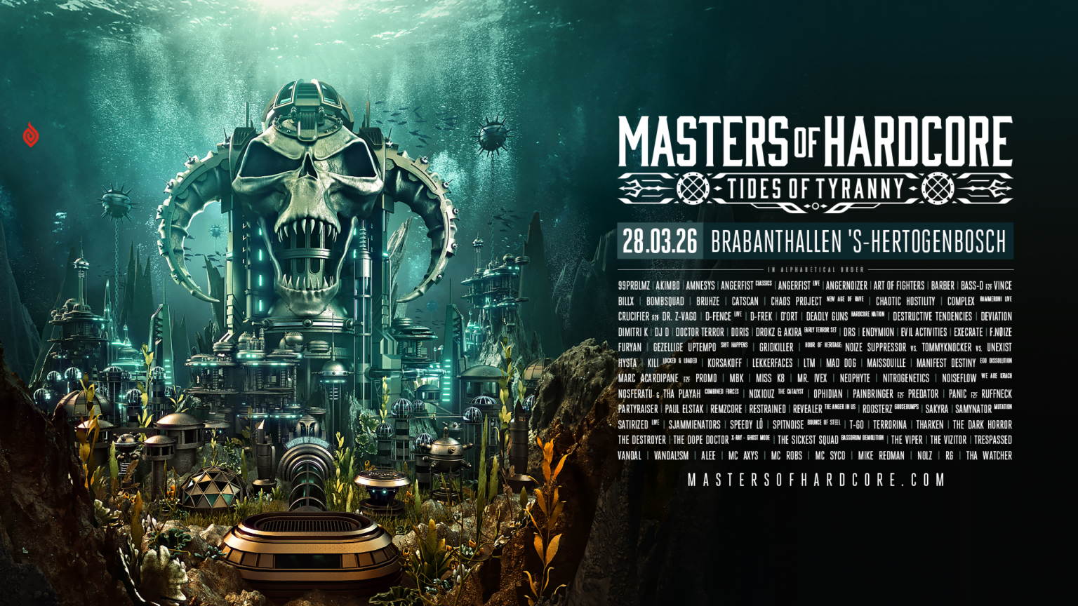This is the full line-up for Masters of Hardcore 2026 - Tides of ...